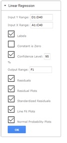 Excel Linear Regression | solver